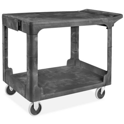 Rubbermaid® Classic Flat Shelf Utility Cart 44 X 25 X 33 Black H