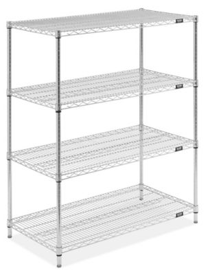 Chrome Wire Shelving Unit - 42 x 24" H-10712 - Uline