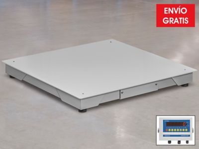 Báscula de Acero Inoxidable de Perfil Bajo para Piso - 3 x 3', 10,000 ...