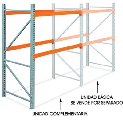 Unidad Complementaria de Racks para Tarimas de Dos Repisas - 72 x 48 x ...