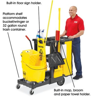 Rubbermaid Standard Janitor Cart H 1336 Uline