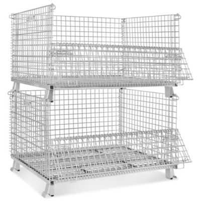 Collapsible Wire Containers Stainless Steel Wire Folding Container;