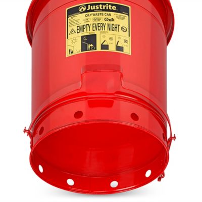 21 Gallon Waste Container OSHA Compliant - Galvanized Steel Self ...