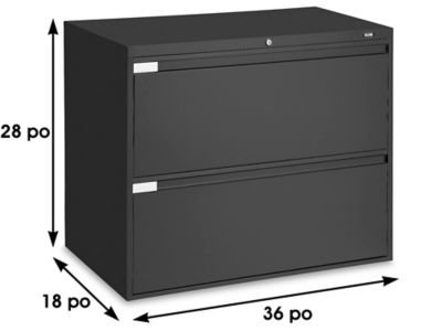 Lateral File Cabinet 36 Wide 2 Drawer Black H 2739bl Uline