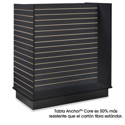 Exhibidor de Panel Ranurado Góndola Unidad H - Negra H-3760BL - Uline