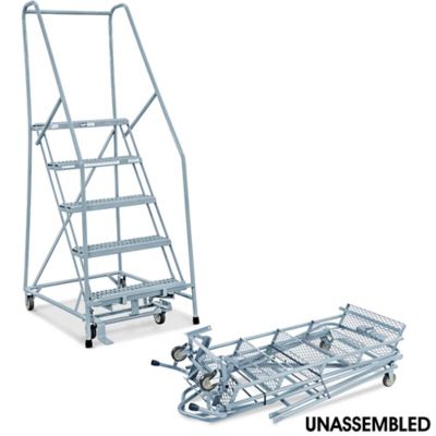 5 Step Grip Step Ladder - Unassembled H-4365U - Uline