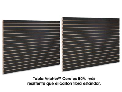 Panel Ranurado - 4 x 8', Melamina Negra H-4774BL - Uline