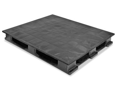 Solid Top Rackable Pallet - 48 x 40", 1,600 lb Capacity, Black H-5490 ...