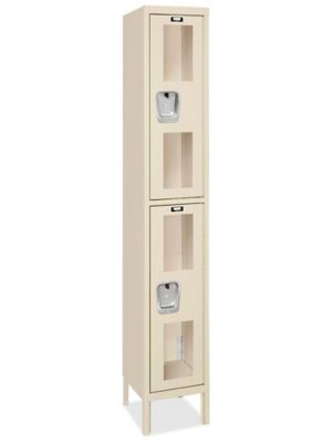 Clear-View Locker - Double Tier, 1 Wide, Unassembled, 12" Wide, 18 ...