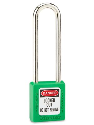 Master Lock® Lockout Padlock - Keyed Different, 3" Shackle, Green H ...