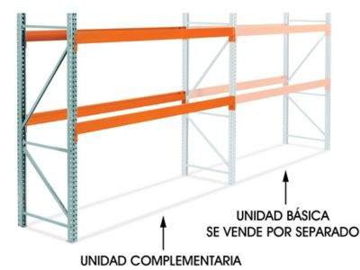 Unidad Complementaria de Racks para Tarimas - 120 x 36 x 96", 305 x 91 ...