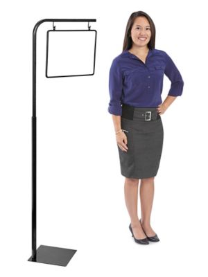 Pallet Sign Stand Black Metal Pallet Sign Holder 8.5 In. H X 11 In. W
