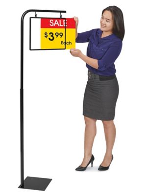 Pallet Sign Stand Black Metal Pallet Sign Holder 8.5 In. H X 11 In. W