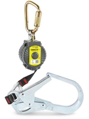 Miller® TurboLite™ Retractable Webbing Lanyard with Rebar Hook - 6' H ...