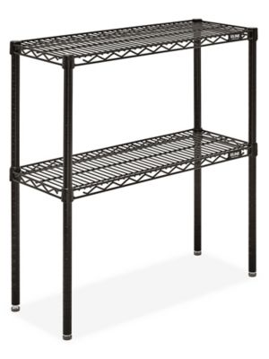 Two Shelf Wire Shelving Unit 30 x 12 x 34