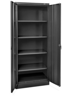 Industrial Storage Cabinet 30 X 18 X 72 Unassembled Black H 8447bl