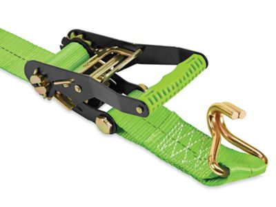 Uline Hi Vis Ratchet Tie Down U Hook 2 X 15 5000 Lb Capacity H 9228 Uline