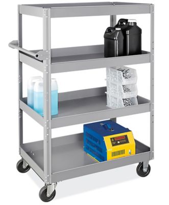 4-Shelf Steel Carts in Stock - Uline.ca