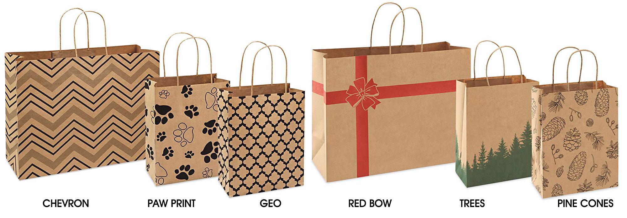 Printed Kraft Paper Shopping Bags in Stock - ULINE Printed Kraft Paper Shopping Bags in Stock - ULINE