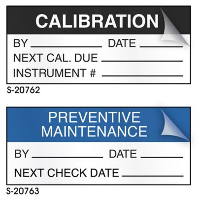 Maintenance Stickers, Self Laminating Inspection Labels in Stock - ULINE