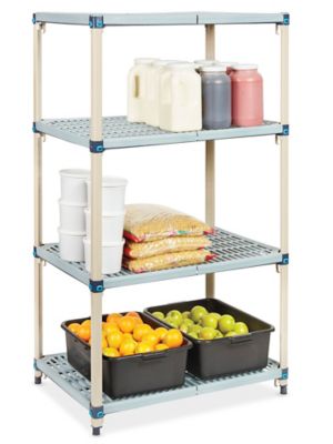 MetroMax Shelving, Vented Antimicrobial Plastic Shelving in Stock - ULINE