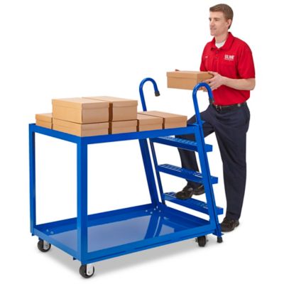 Stock Picking Ladder Cart - 54 x 28 x 51" H-3904 - Uline