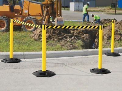 Outdoor Retractable Safety Barriers in Stock - ULINE