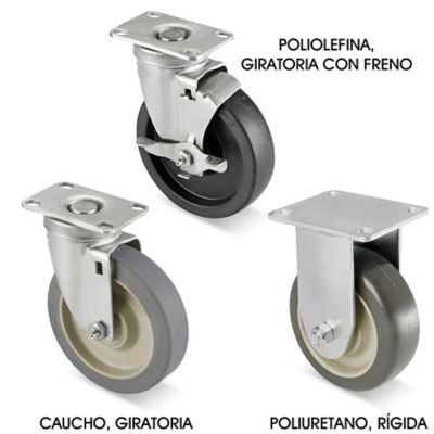 Ruedas de Acero Inoxidable en Existencia - ULINE