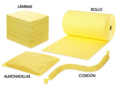 Láminas Absorbentes para Materiales Peligrosos en Existencia - ULINE