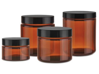 Amber Straight-Sided Glass Jars in Stock - ULINE.ca