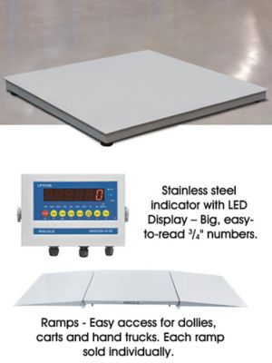 Stainless Steel Low Profile Floor Scales - ULINE.ca