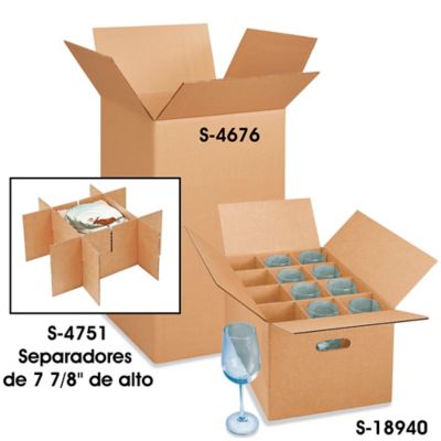 Cajas para Empaque de Platos, Cajas para Copas con Divisores en ...