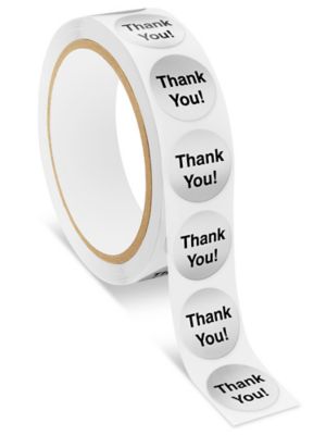 Retail Labels - "Thank You", 1" Circle S-11805 - Uline