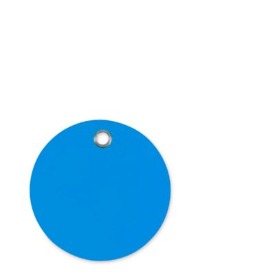 Plastic Tags - 2" Circle, Blue S-12329BLU - Uline