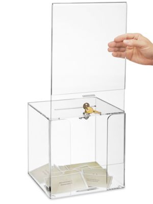 Uline Acrylic Boxes Box Of 1000 Uline S 2591 5 1/2in X 8in Clear