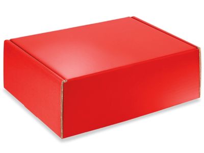 Colored Mailers - 11 1/8 x 8 3/4 x 4", Red S-14191R - Uline