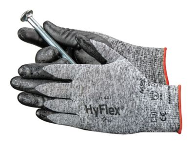 Ansell HyFlex® 11-801 Foam Nitrile Coated Gloves - Gray/Black, Small S-15572GB-S - Uline