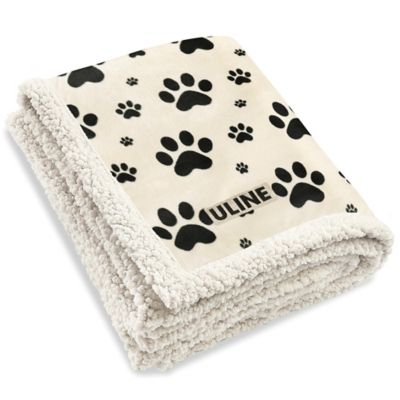 Lamb's Wool Throw - Paw Print S-15965PAW - Uline