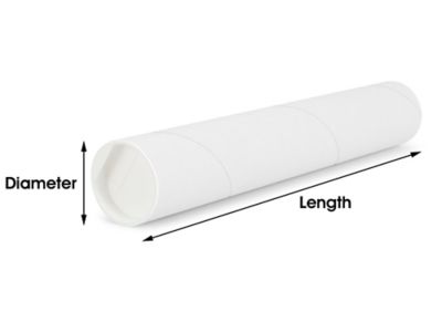 White Plastic Mailing Tubes