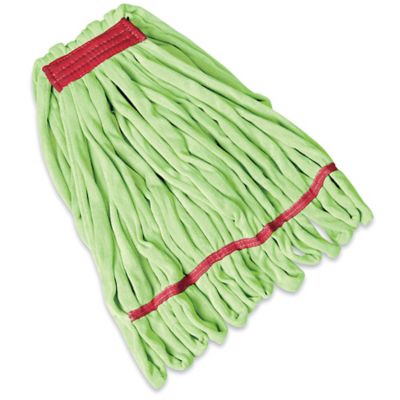 Heavy Duty Microfiber Wet Mop Head 24 Oz Green S 18367g Uline