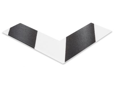 Mighty Line® Deluxe Safety Tape Angles - 6 x 6 x 2", Black/White S ...