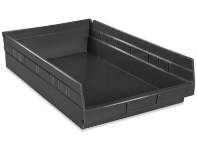 Plastic Shelf Bins 11 X 18 X 4 Black S 19945bl Uline