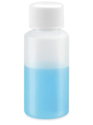 Natural Cylinder Bottles Bulk Pack - 1 oz, Standard Cap S-20071B - Uline