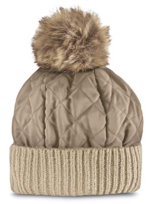 Ladies' Quilted Puff Hat - Tan S-23722T - Uline