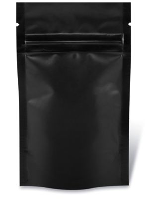 Matte Stand-Up Barrier Pouches - 3 1/8 x 5 1/8 x 2", Black S-24065BL ...