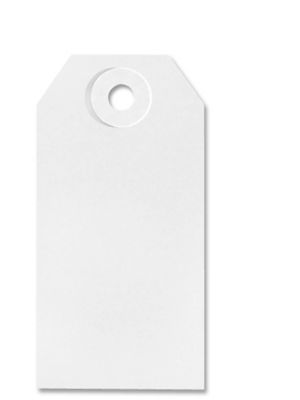Shipping Tags - #2, 3 1/4 x 1 5/8", White S-2411W - Uline