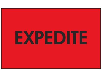 Production Labels - "Expedite", 3 x 5" S-24232 - Uline