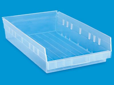 Clear Plastic Shelf Bins 11 X 18 X 4 S 25066 Uline