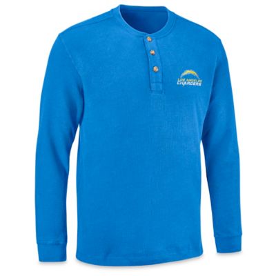 NFL Henley - Los Angeles Chargers, XL S-25077LAC-X - Uline
