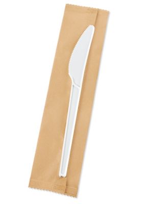 Paper Wrapped CPLA Knife - Bulk Pack S-25488-S1 - Uline